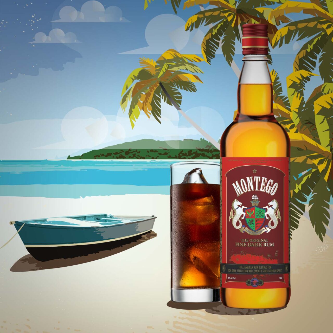 Kensington London: Distillers and Vintners • Montego Rum